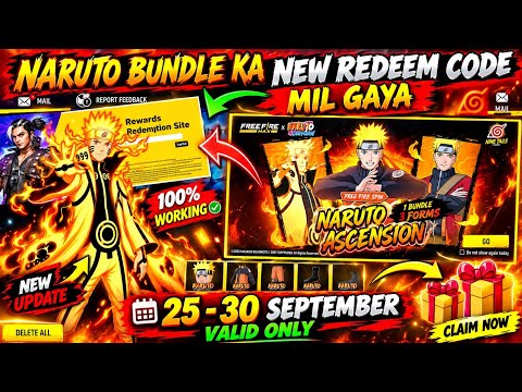 FREE FIRE REDEEM CODE TODAY SEPTEMBER 25 | FREE FIRE REDEEM CODE | FF REDEEM CODE TODAY SEPTEMBER 25