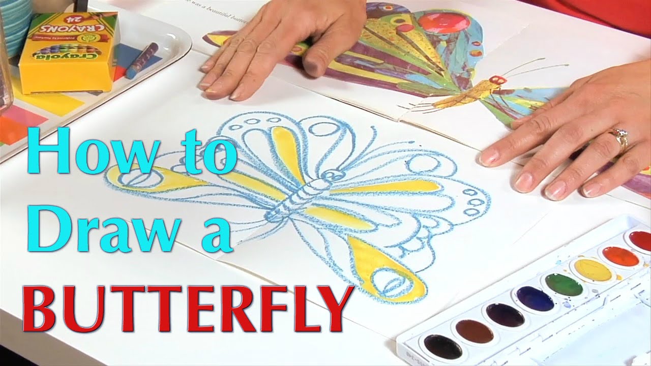 How to Draw a Butterfly - Great Artist Mom - YouTube