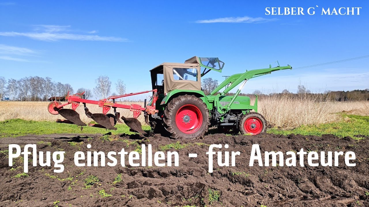 Mit dem ersten Schar an der Hütte hängen geblieben... Pflug reißt Hütte ...