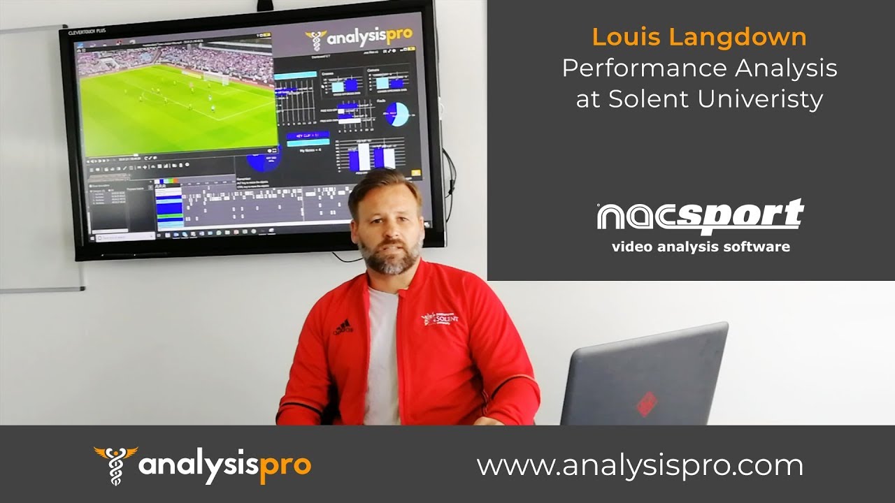 Louis Langdown discussing Performance Analysis at Southampton Solent ...