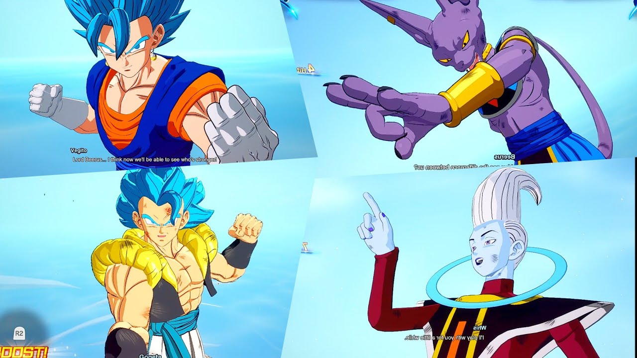 Fusion Reborn Gogeta Transformation Fights Lord Beerus & Whis - Dragon ...