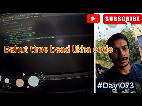 Bahut time baad kia coding || #vlog -073 - YouTube