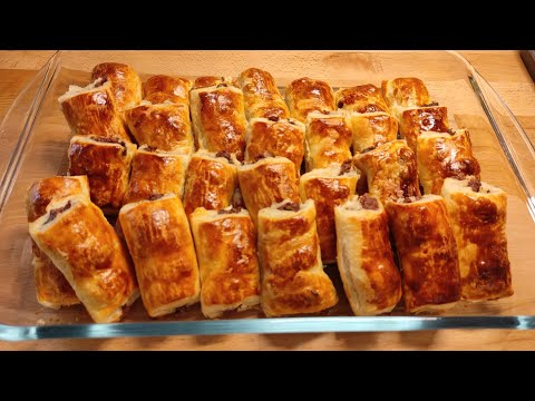 Mantia më petë sfoliat | Blätterteig mit Fleisch