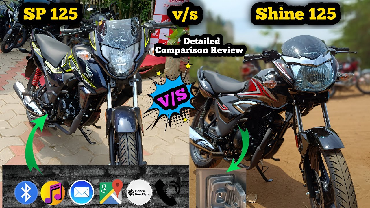 Honda's Best 125cc Bikes SP 125 vs Shine 125 2025 Models Detailed ...