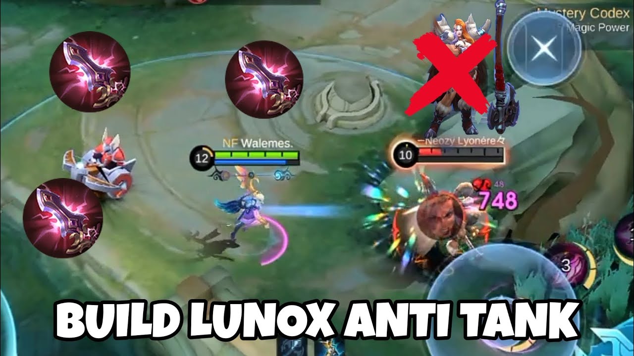 BUILD LUNOX ANTI TANK SOLO RANKES DI RANK IMORTAL | GAMEPLAY LUNOX ...