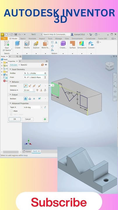 Autodesk Inventor 3D Modeling #autodeskinventor #inventortutorial - YouTube