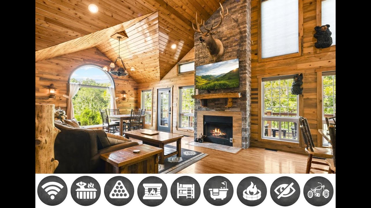 Rustic Hideaway Cabin | Cabins in Sevierville - YouTube