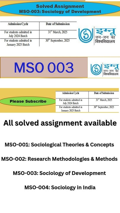MSO & MSOE Ignou Solved Assignment 2024-2025 #education #howtogetignousolvedassignmentfree # ...
