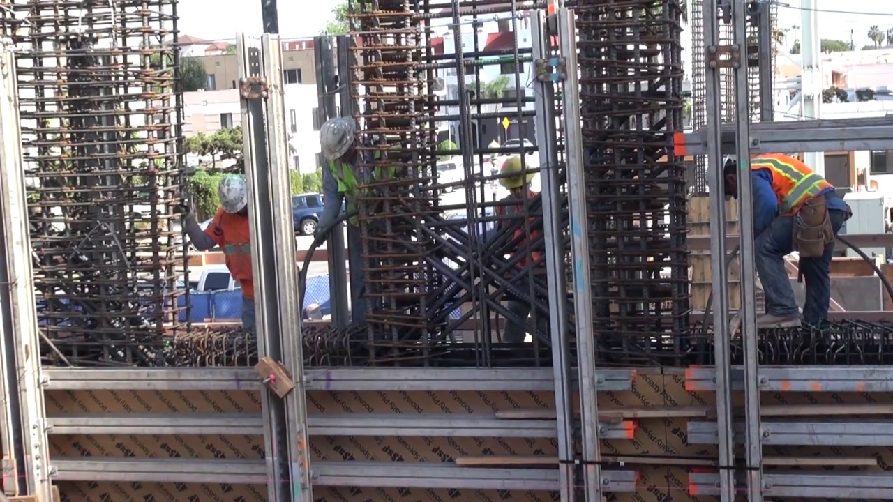 High Rise Apartment building - Concrete columns and core walls - YouTube