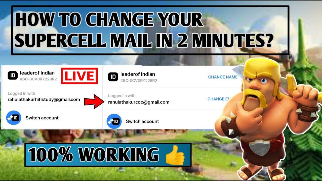 HOW TO CHANGE SUPERCELL MAIL IN 2 MINUTES || EASILY CHANGE SUPERCELL ...