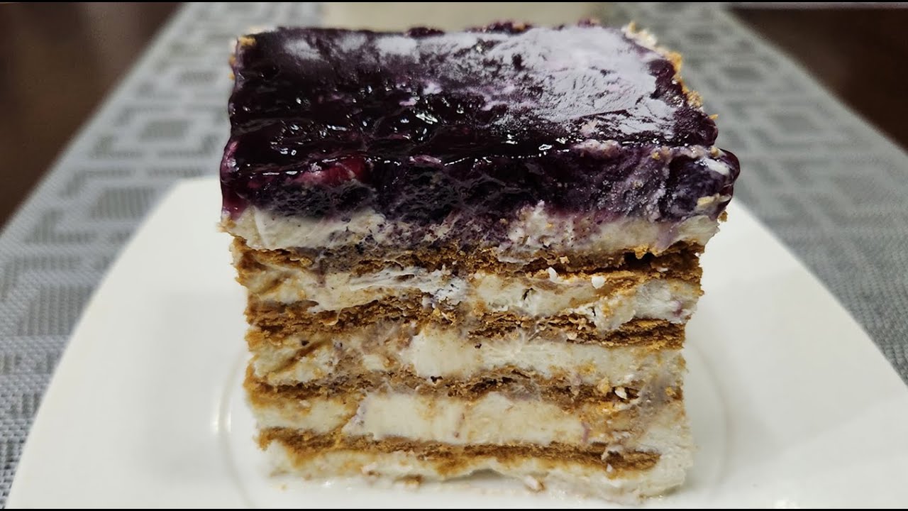 GRAHAM CAKE WITH BLUEBERRY TOPPINGS | HOW TO MAKE GRAHAM CAKE | BEST ...