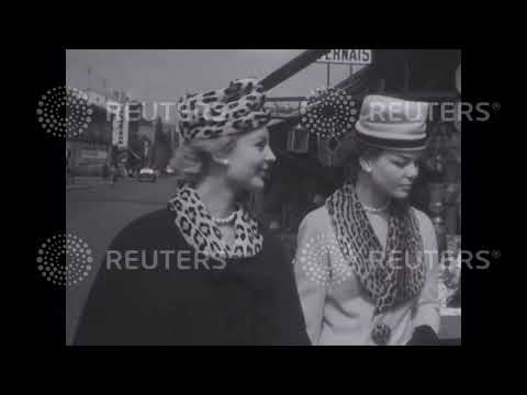 1956 FRANCE: PARIS: FATH FASHIONS FOR THE AUTUMN: