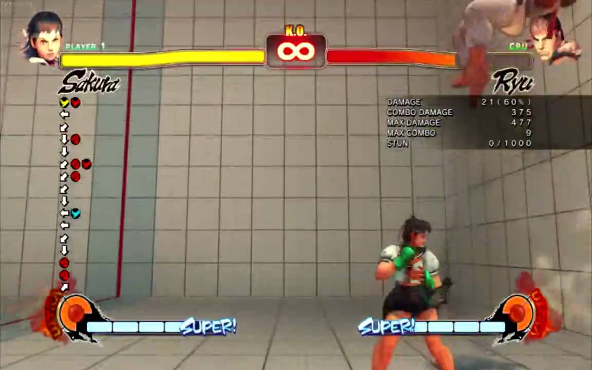 Street Fighter 4 SF4 SAKURA 12 hit ULTRA combo *549 damage* HD - YouTube