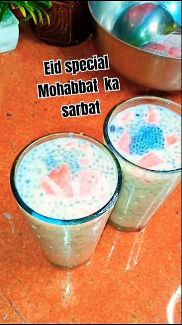 Eid special mohabbat ka sarbat #sarbatrecipe #sarbat#shorts # ...