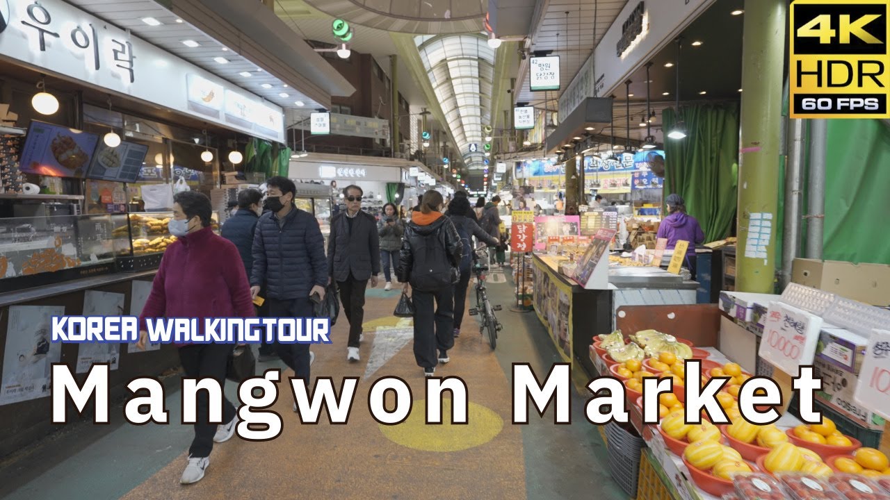 SEOUL KOREA/ Mangwon Market and Mangridan-gil Walking Tour [4K HDR ...