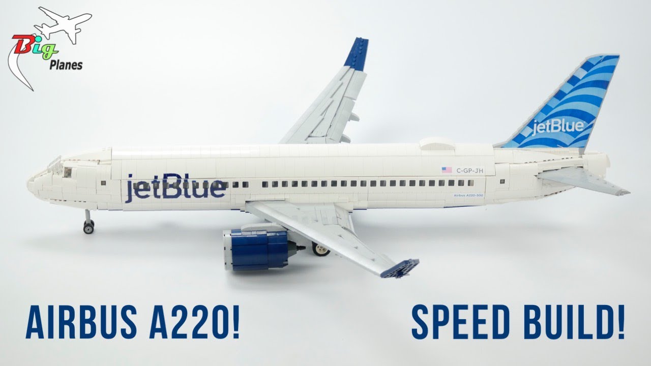 LEGO Jetblue Airbus A220 Speed Build! - YouTube
