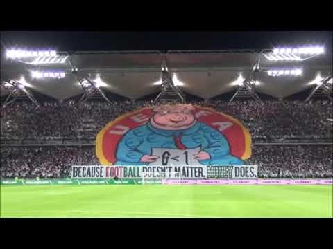 Legia Warsaw Ultras - UEFA Banner (Vs Aktobe) 2014 - YouTube