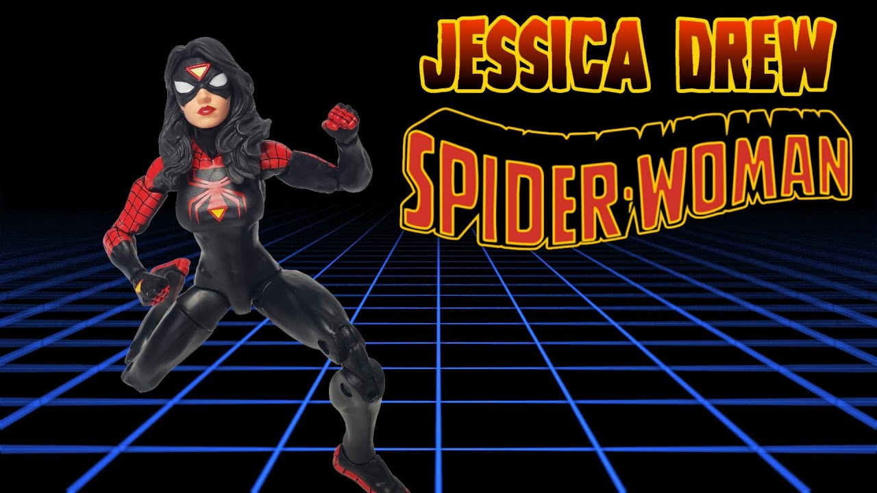 Jessica Drew Spider Woman - Retro Card Marvel Legends Review #spiderman ...