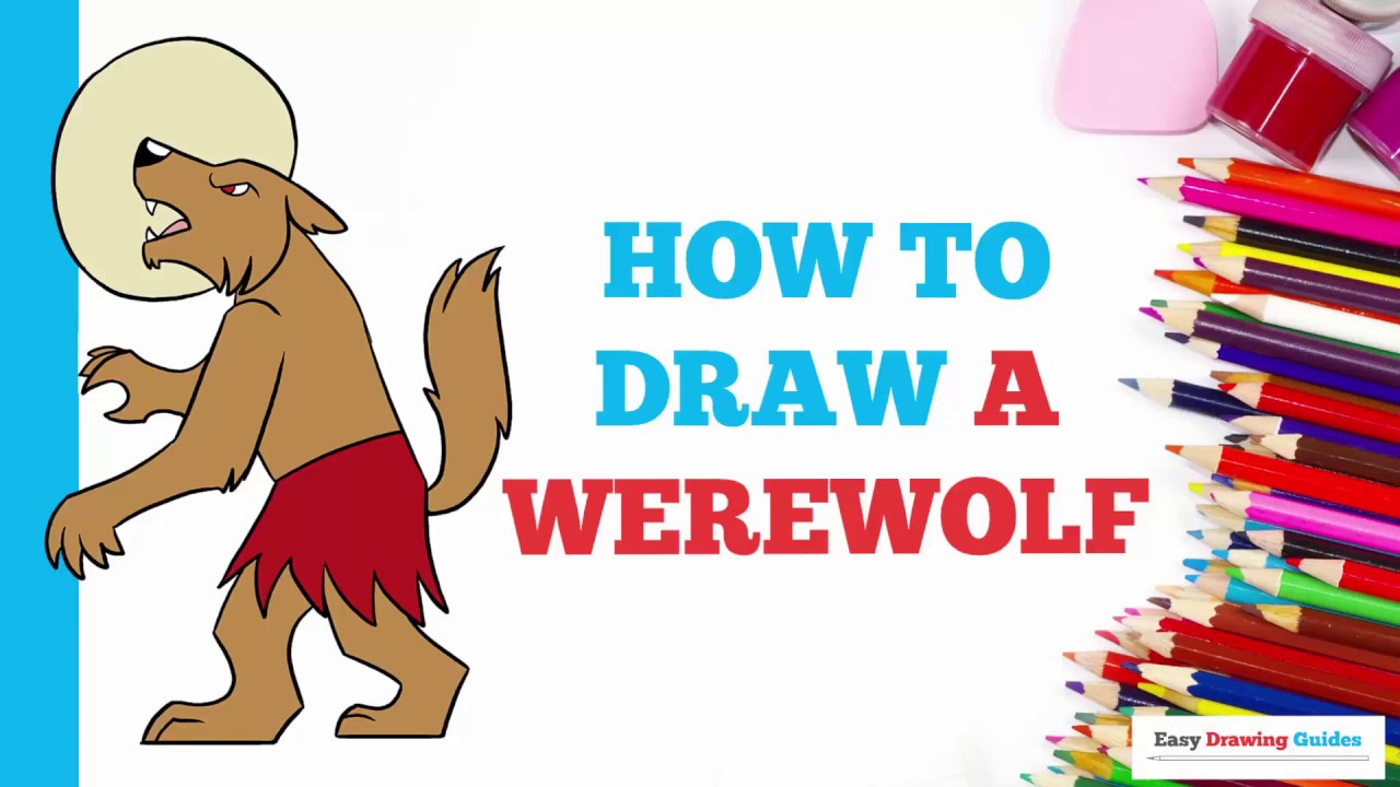 How to Draw a Werewolf - Halloween Drawings - YouTube