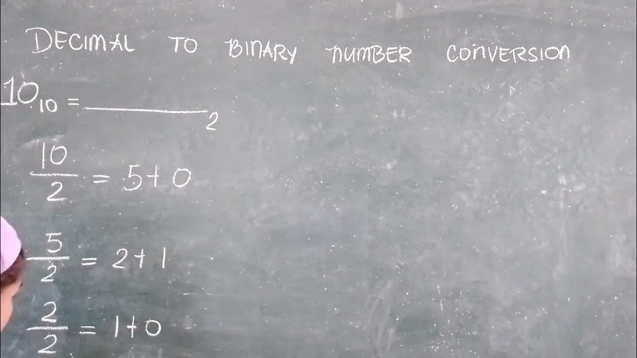 DECIMAL TO BINARY NUMBER CONVERSION - YouTube
