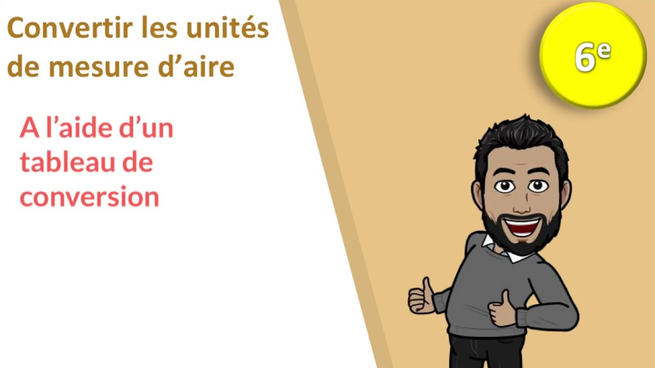Convertir des unités de mesure d’aire à l’aide d’un tableau de ...