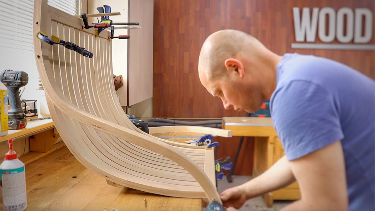 How to make a CURVED SWING. Woodworking project. - YouTube