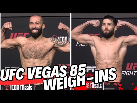 UFC Vegas 85 OFFICIAL WEIGH-INS: Dolidze vs Imavov - YouTube