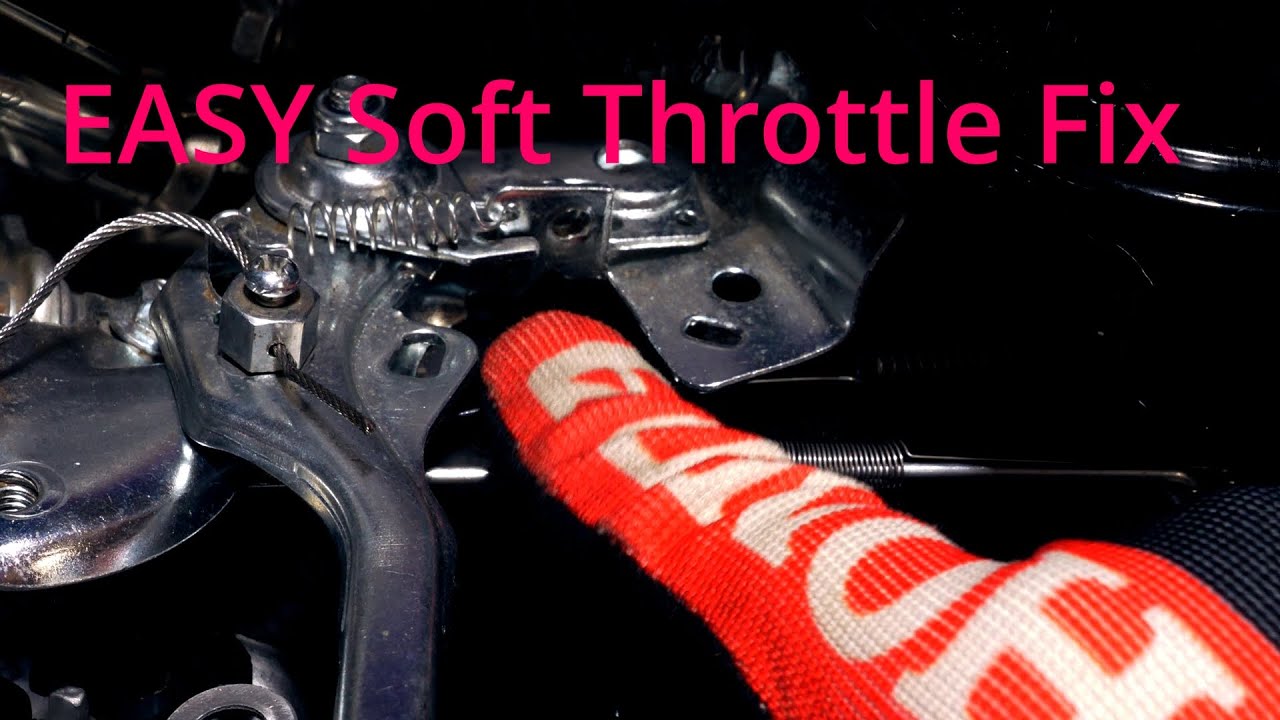Mini bike soft throttle fix - EASY adjustment [Trailmaster MB200] - YouTube