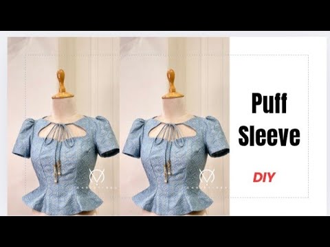 How to cut and sew a basic Puff sleeve - YouTube
