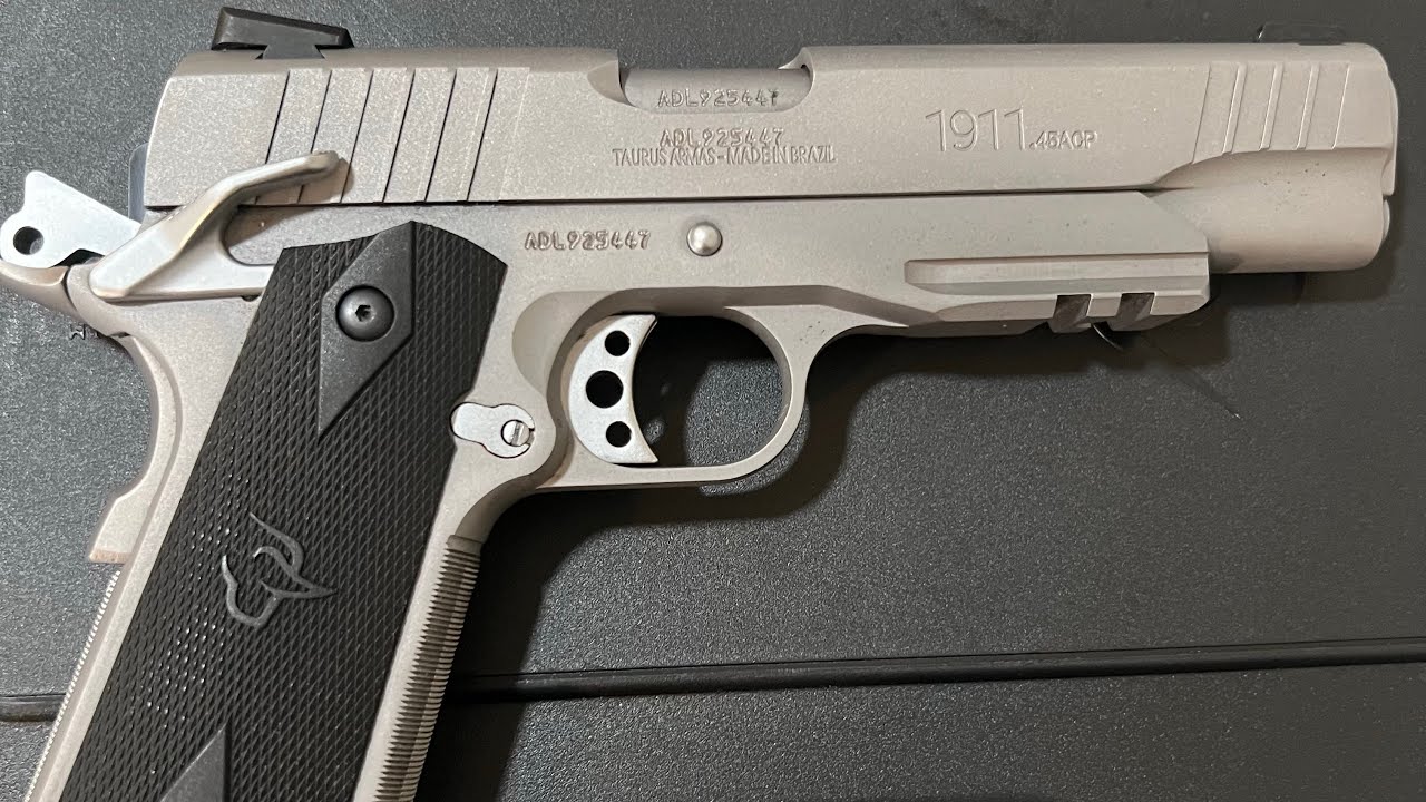 1911 Stainless Steel Gun Review (Taurus PT 1911 Tactical .45ACP) (BEST ...