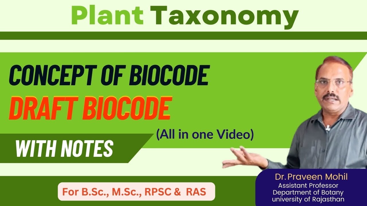 CONCEPT OF BIOCODE or DRAFT BIOCODE || With notes || Dr. Praveen Mohil ...