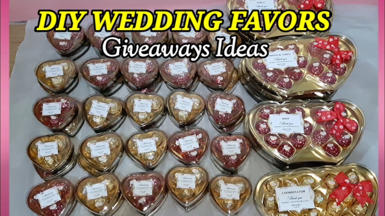 DIY WEDDING FAVORS | DIY WEDDING GIVEAWAYS | WEDDING TOKENS - YouTube