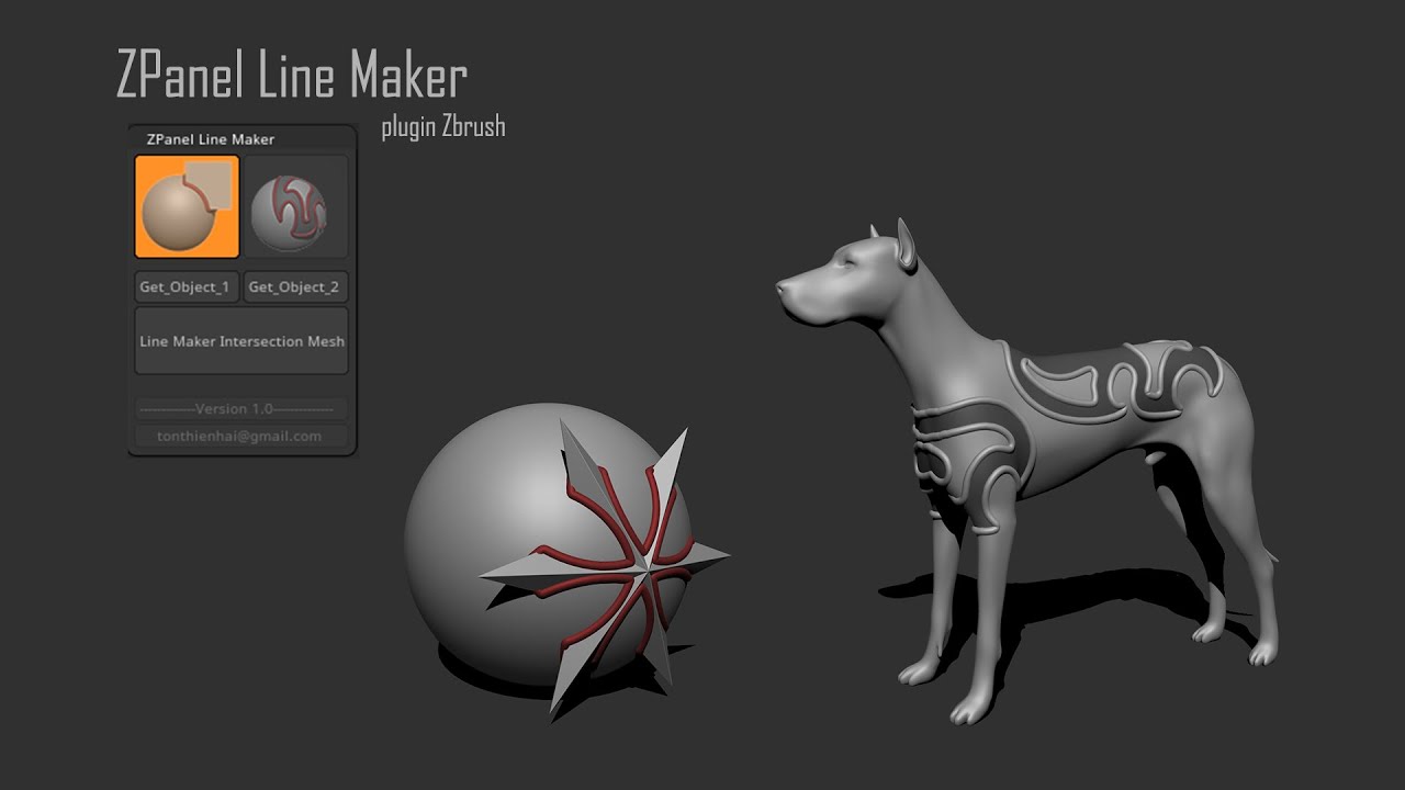 ZPanel Line Maker plugin Zbrush - YouTube