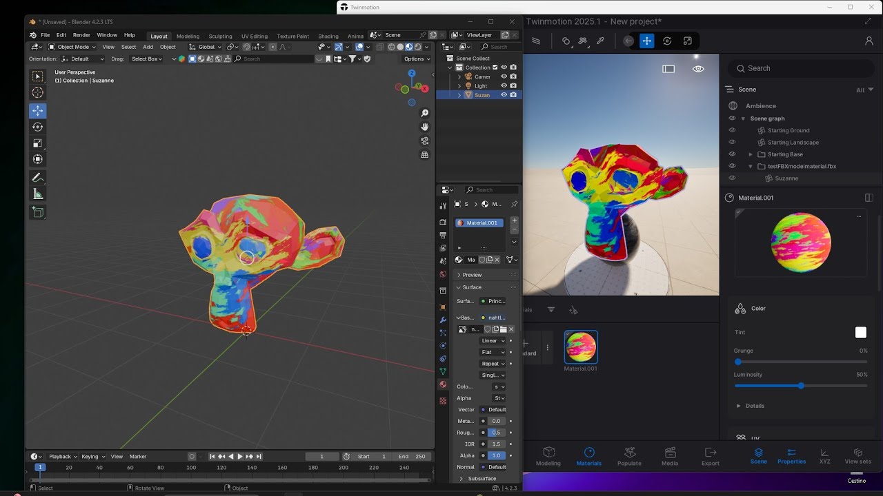 Videoguide - Export Model, Material, Texture from Blender in FBX File ...