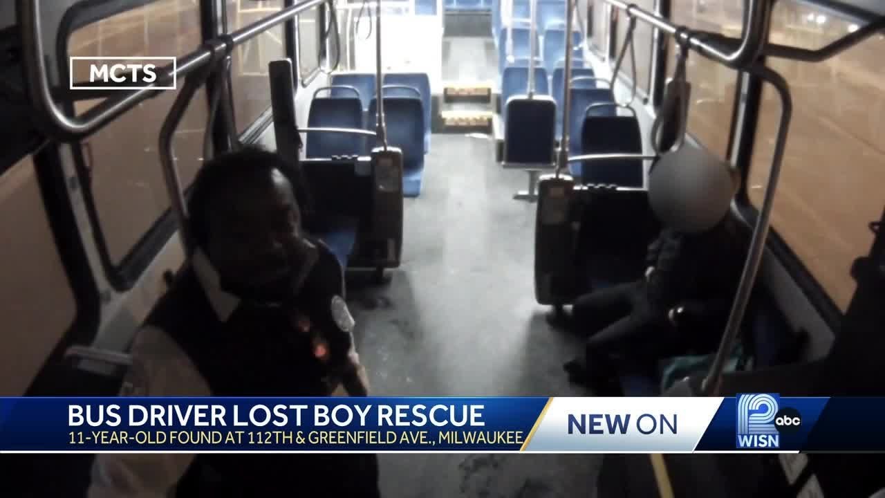Bus driver helps rescue lost boy - YouTube