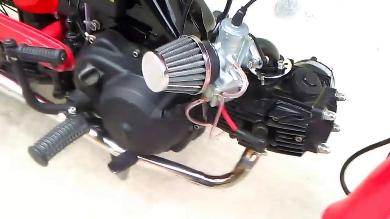 Honda cd90, custom, 104cc, 26mm carb - YouTube