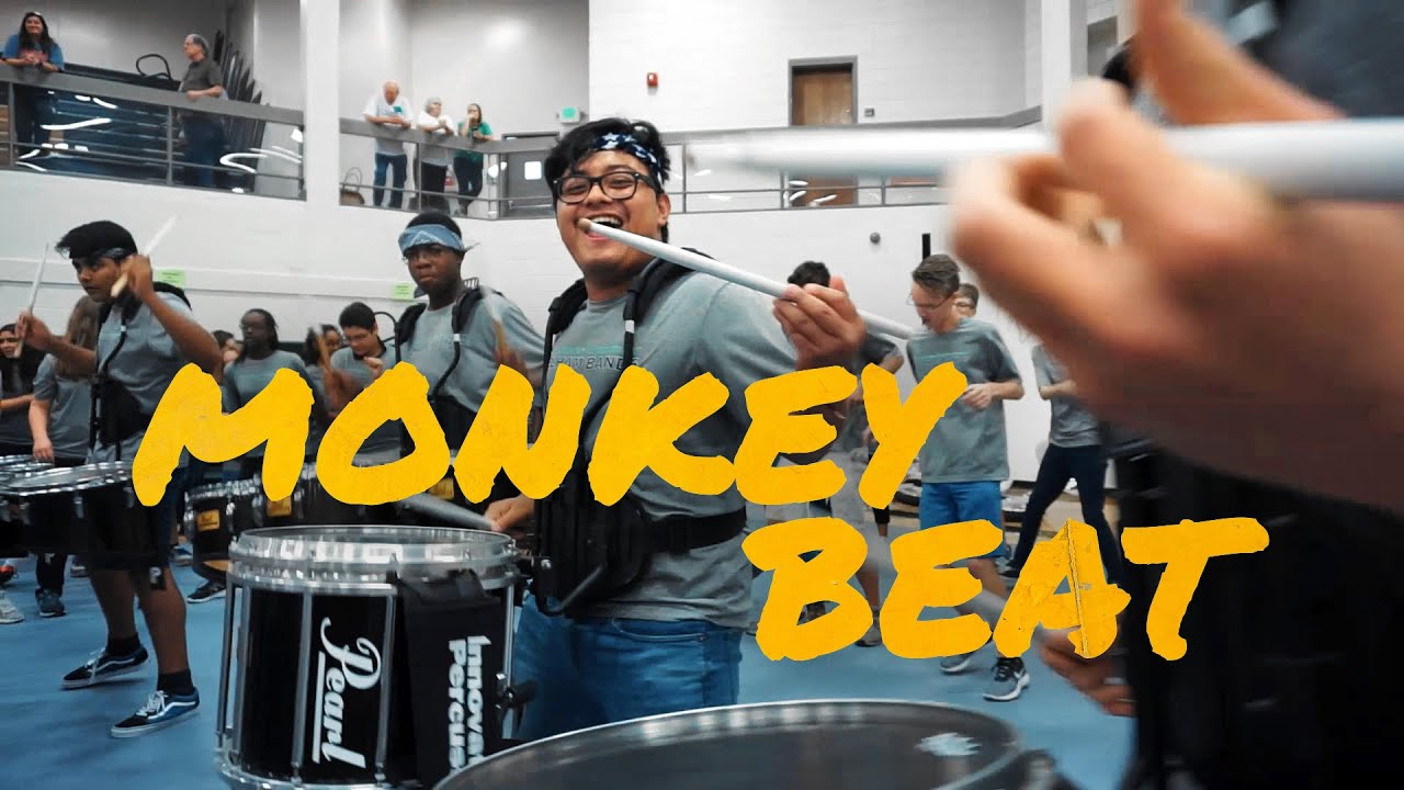 Monkey Beat 2017 | Pep Rally & Football Game (One-Minute Mashup) | Pelham High School Drumline ...