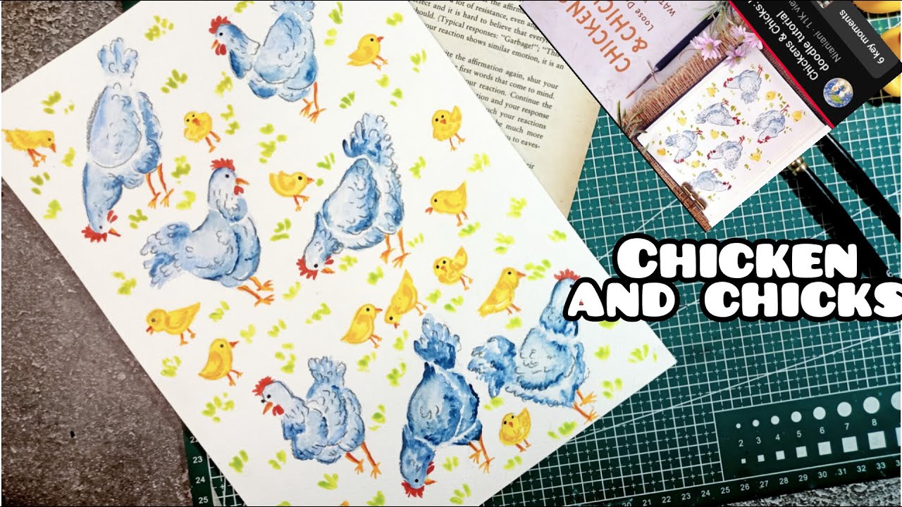 chicken doodles from Nianiani's tutorial - YouTube
