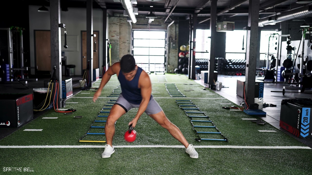 Alternating Lateral Squat to KB Transfers - YouTube