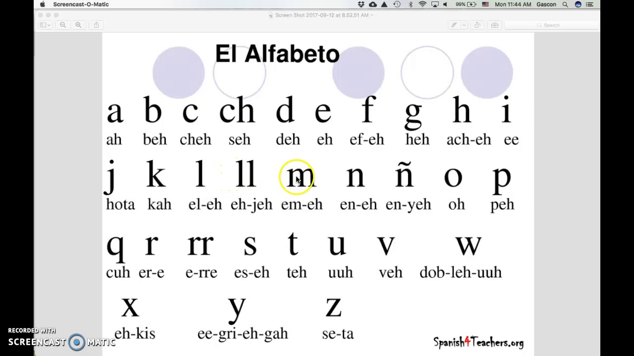 Spanish alphabet lore scratch