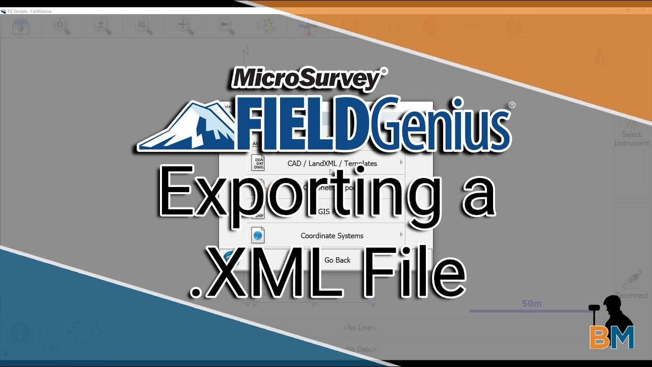 MicroSurvey FieldGenius How To: Exporting a LandXML File | Bench Mark ...