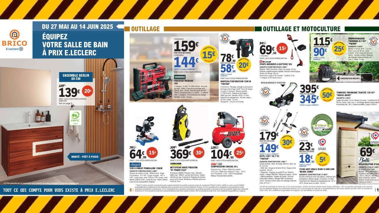 catalogue LECLERC BRICO du 27 mai Arrivage bricolage 💥 Promo jardinage ...