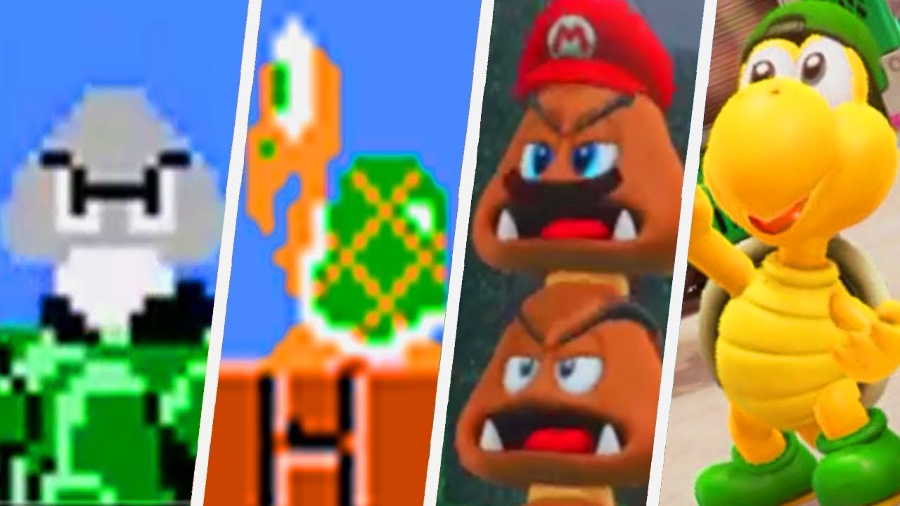 Evolution of Goomba & Koopa in Super Mario Games (1985 - 2017) - YouTube