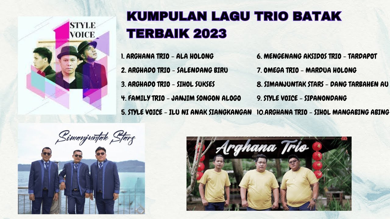 KUMPULAN LAGU TRIO BATAK TERBAIK 2023 - YouTube