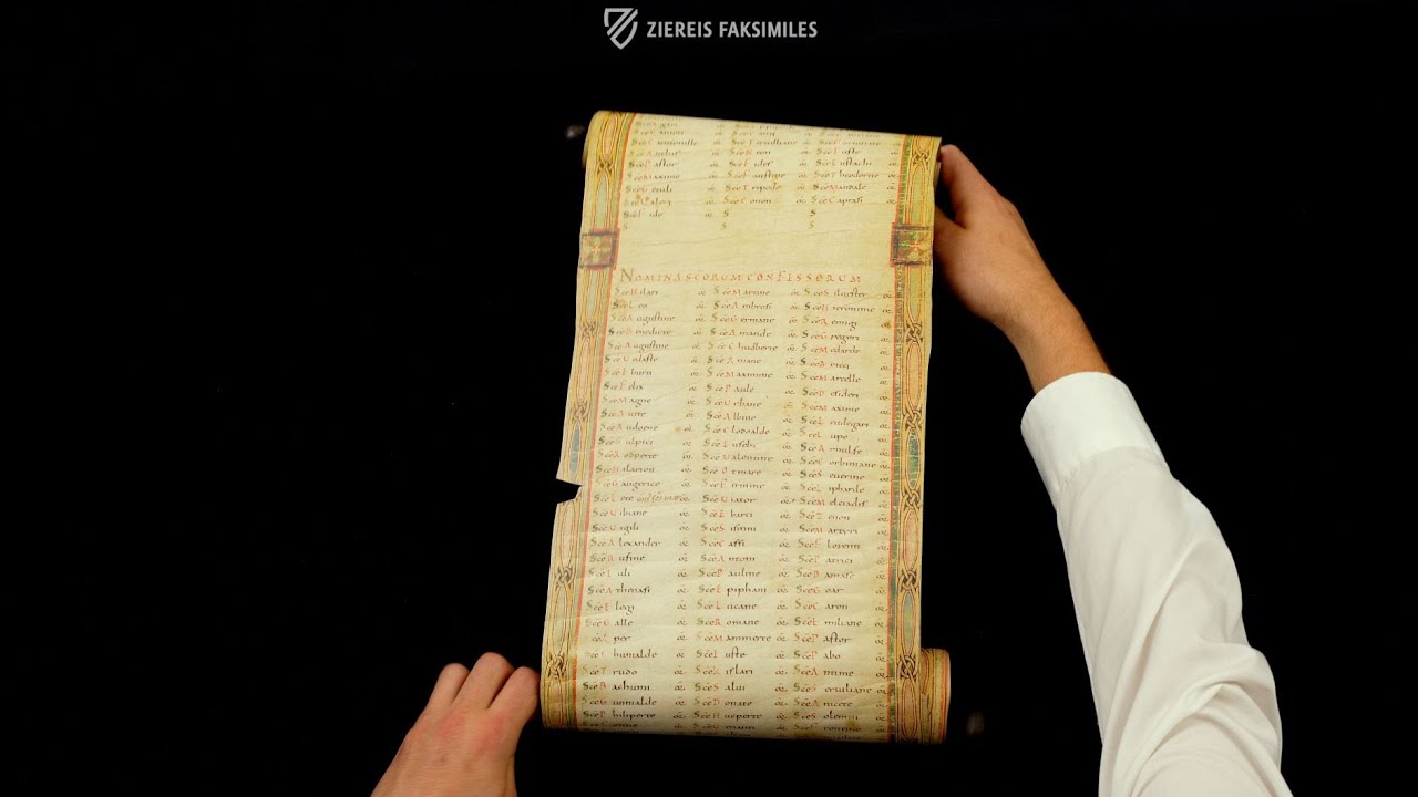 DER LORSCHER ROTULUS - Blättern im Faksimile (4k / UHD) - YouTube