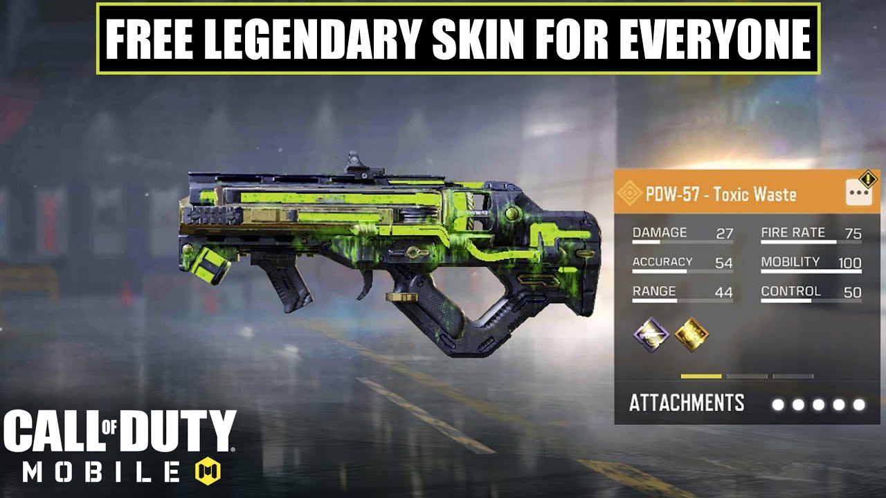 *NEW* Codm Free Legendary PDW-57 Toxic Waste For Everyone - YouTube
