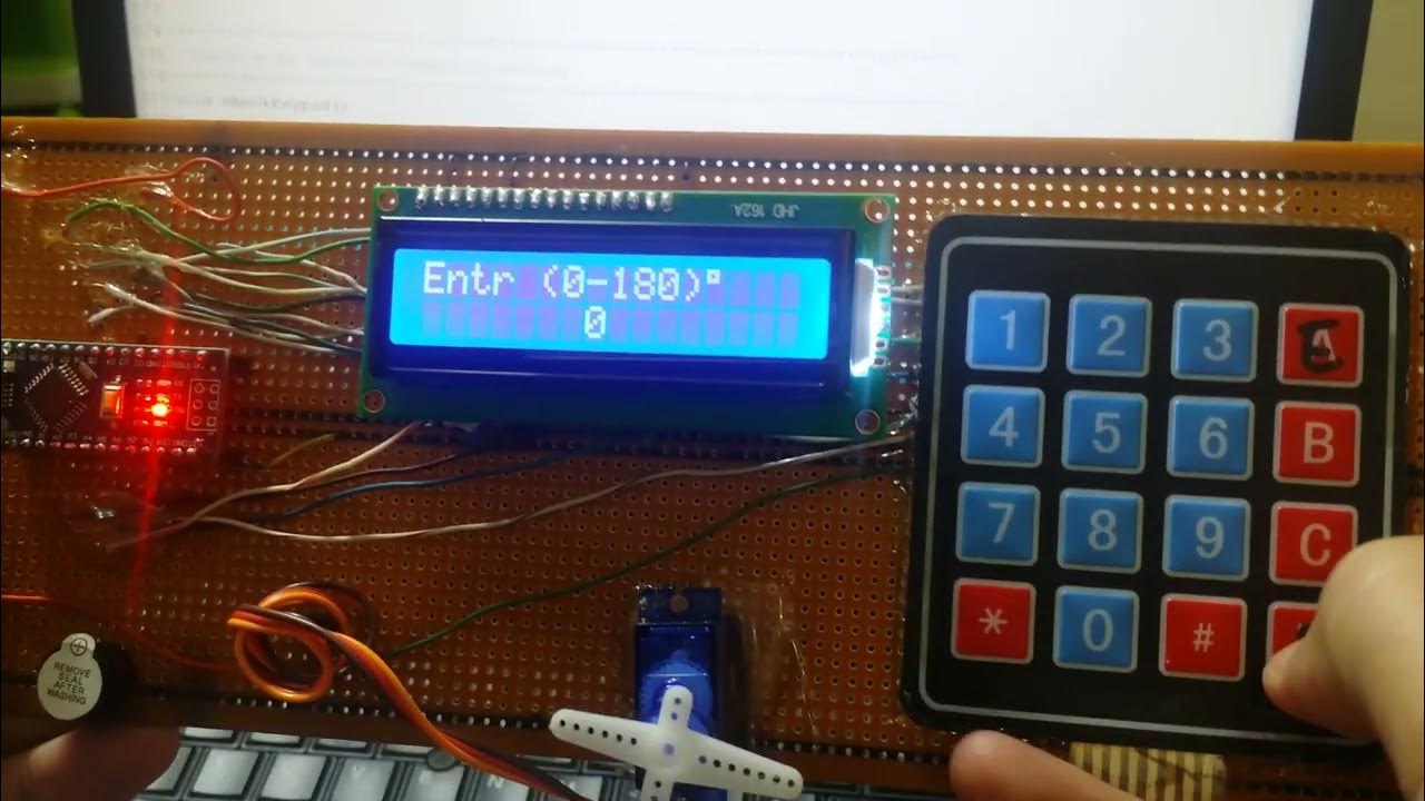 CST # 3 Servo motor controller using Arduino Nano, 4x4 keypad and 16x2 LCD - YouTube