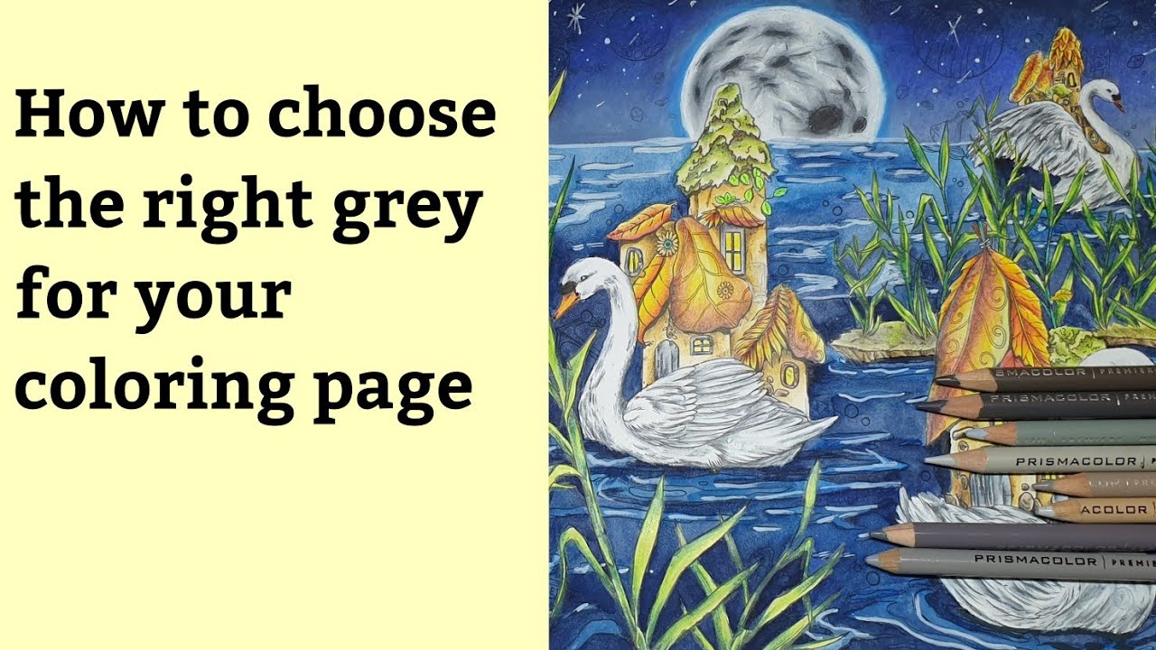 My process for choosing the best shade of grey for a coloring page ...