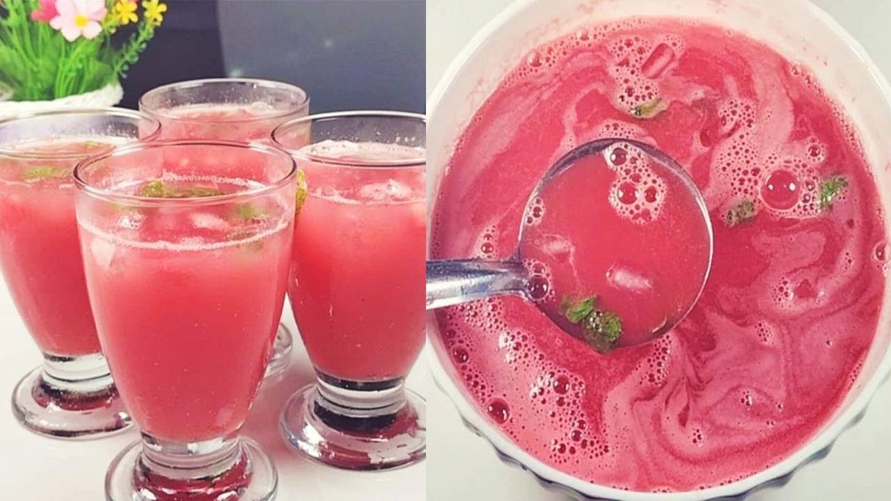Famous Tarbooz Ka Sharbat Recipe | Refreshing Watermelon Juice ...