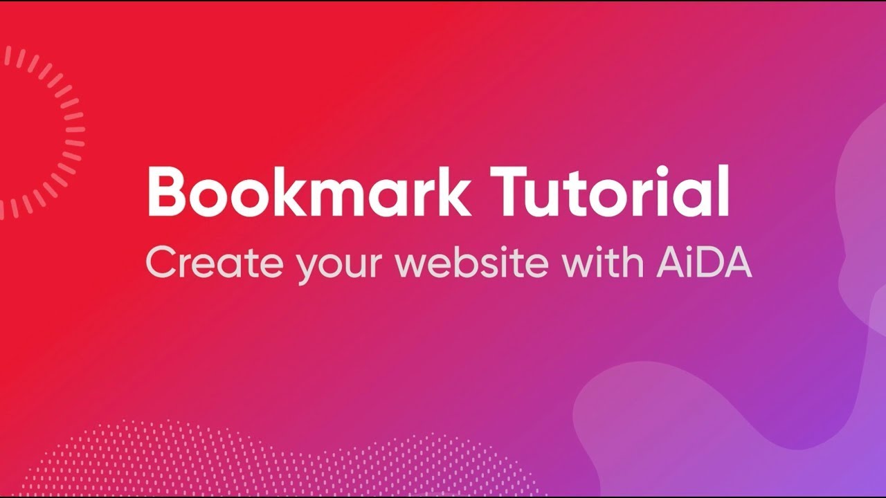 Bookmark x ShopHere: Create your website with AiDA - YouTube